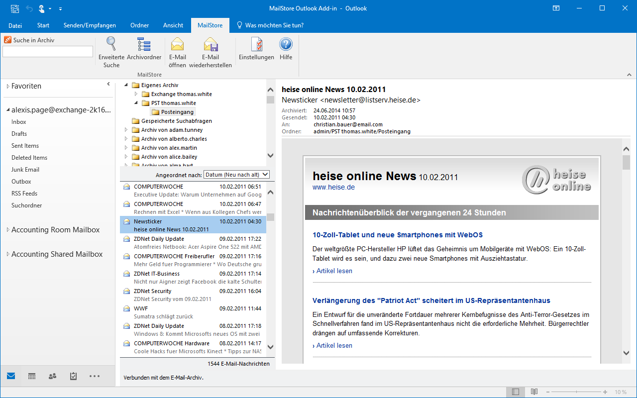 Mailarchiv Mailstore Server – INFORMATEC GmbH